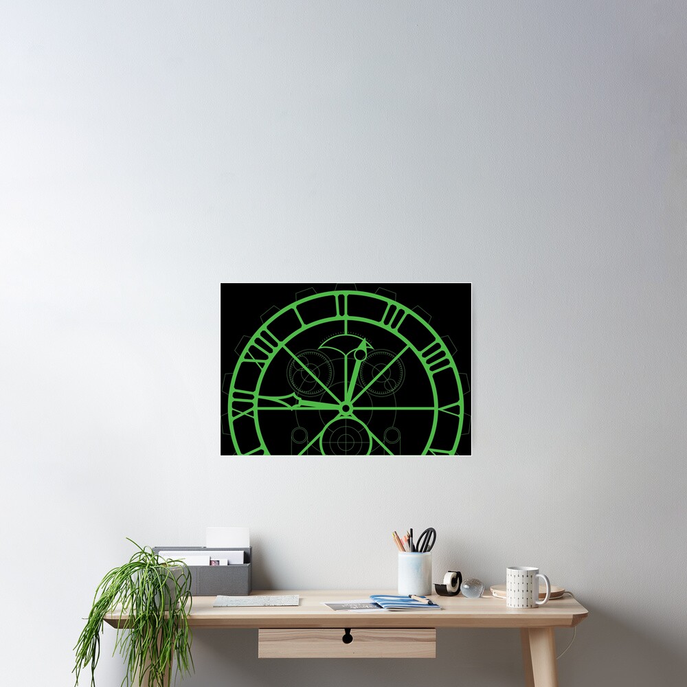 "Wicked Clock Set Design - Green" Poster for Sale by laingdesign ...