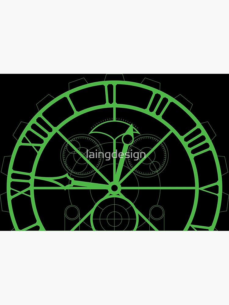 "Wicked Clock Set Design - Green" Poster by laingdesign | Redbubble