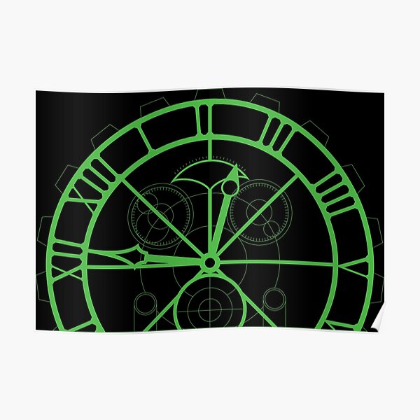 "Wicked Clock Set Design - Green" Poster for Sale by laingdesign ...