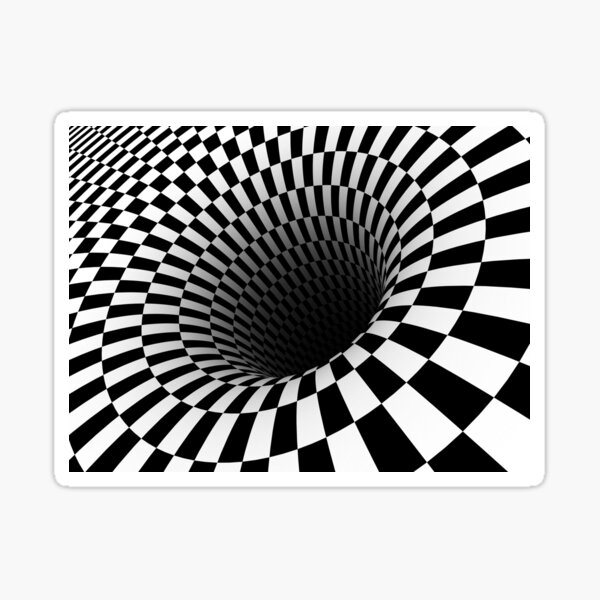 "Optical Illusion" Sticker for Sale by NostalgiacNT | Redbubble