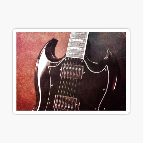 "Gibson SG Standard Red Grunge" Sticker for Sale by koping | Redbubble