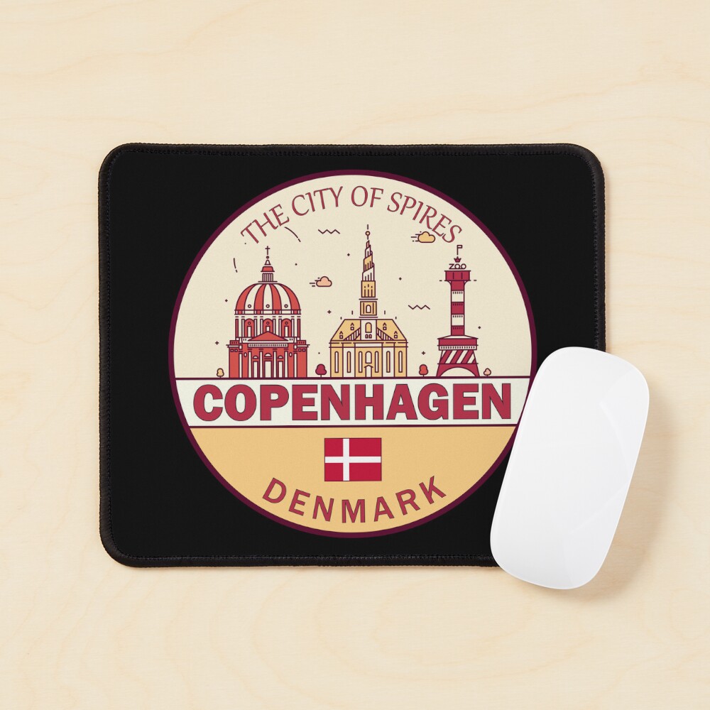 "Copenhagen Denmark City Skyline Emblem" Sticker for Sale by ...