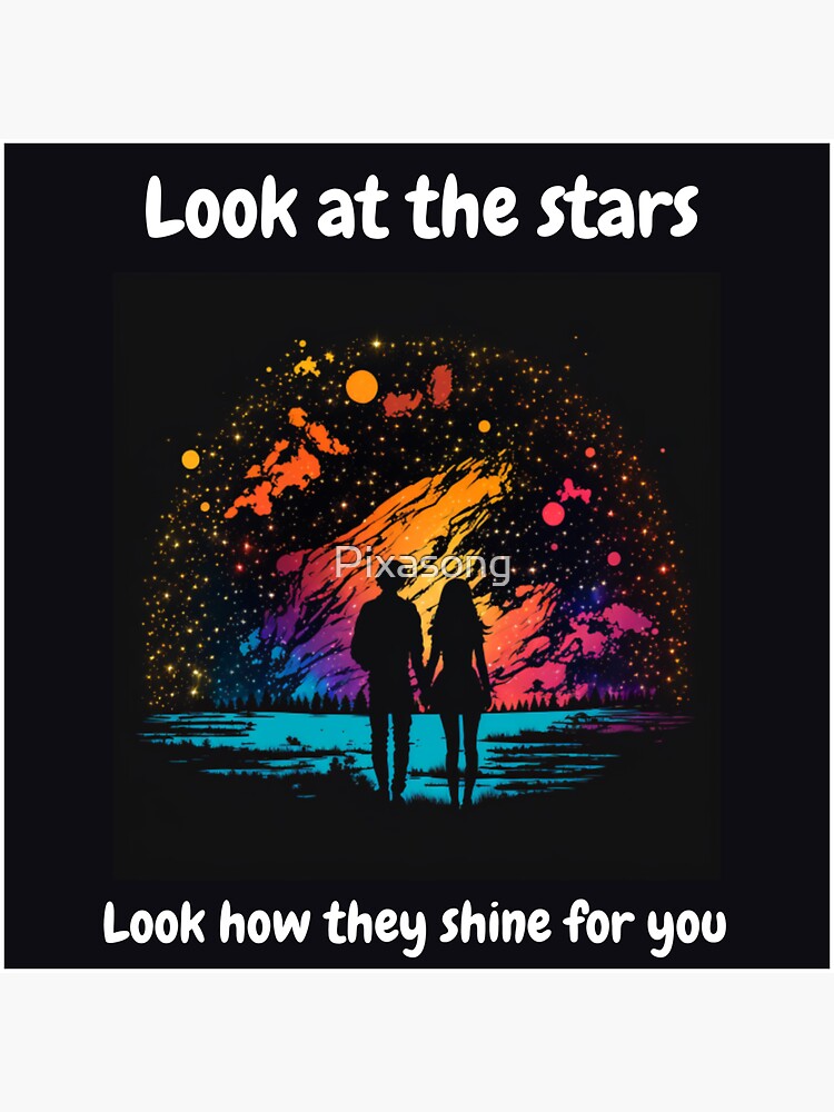 "Look at the stars - Pop Art" Sticker for Sale by Pixasong | Redbubble