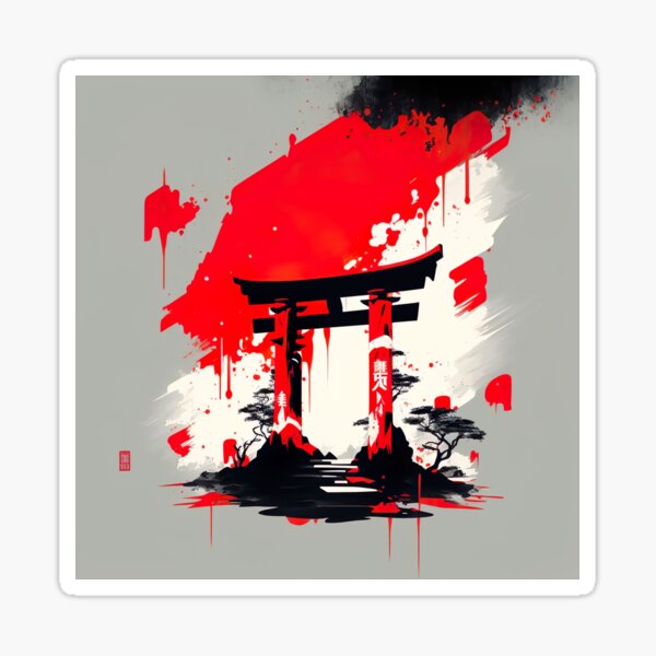 "Torii Gate" Sticker for Sale by Makoto-Styl | Redbubble