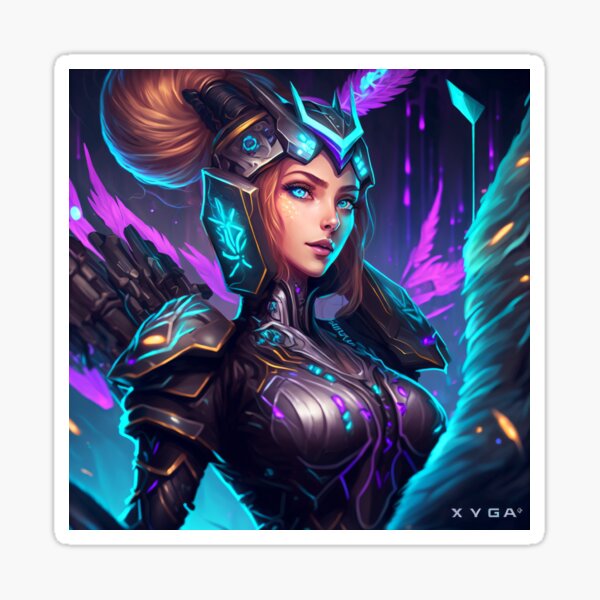 "Cyber Woman Knight" Sticker for Sale by AxeWave | Redbubble