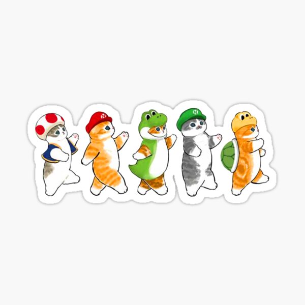 "Mofu Sand Cute Cat Drawing" Sticker for Sale by Elbittar | Redbubble