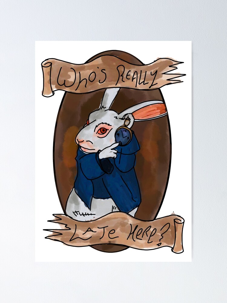 "Alice in Wonderland Collection; White Rabbit" Poster for Sale by ...
