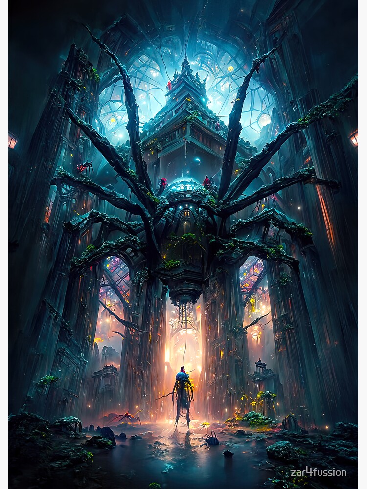 "spider temple" Sticker for Sale by zar4fussion | Redbubble