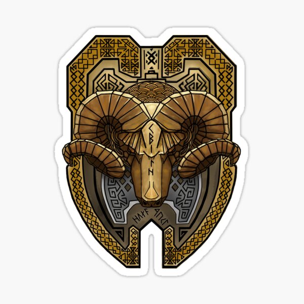 "Dwarven Shield " Sticker for Sale by WillboBaggins | Redbubble
