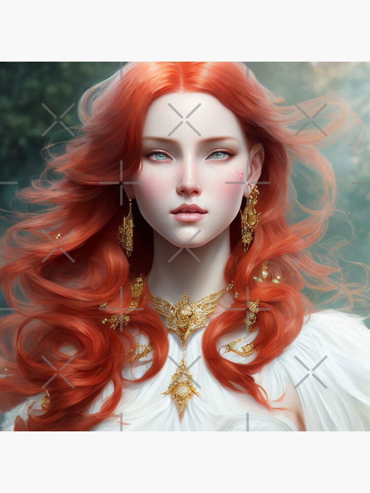 "Red Goddess" Sticker for Sale by GeekQuote | Redbubble