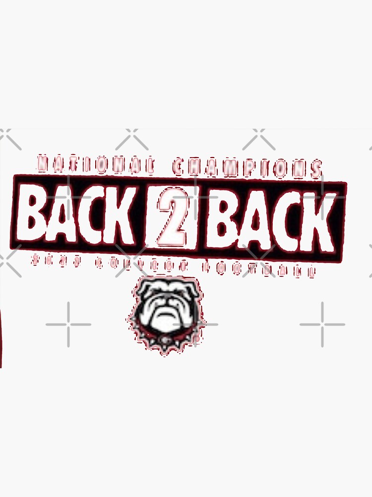 "Back to back national champions" Sticker for Sale by Nehadbare | Redbubble