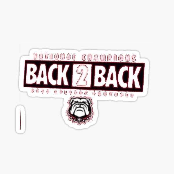 "Back to back national champions" Sticker for Sale by Nehadbare | Redbubble