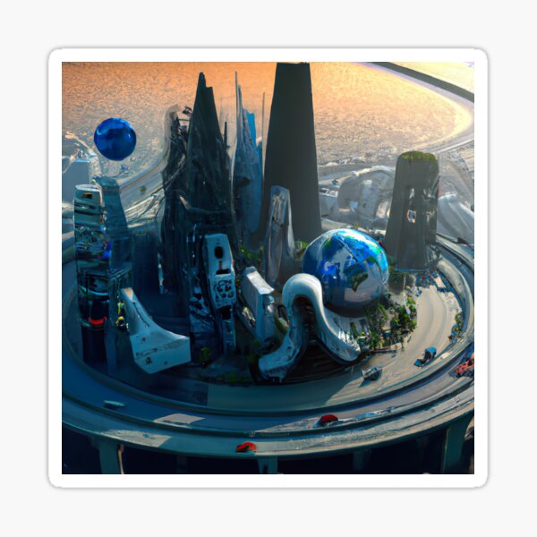 "City and structures of the future | collection of the future" Sticker ...