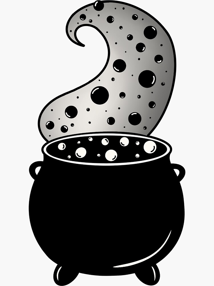"Cauldron Line Art" Sticker for Sale by HaleighMade | Redbubble