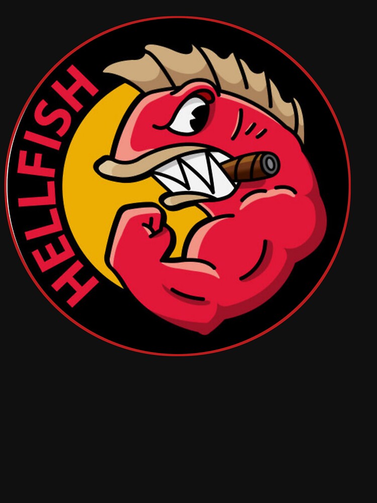 "Flying Hellfish logo" T-shirt for Sale by Zawlii | Redbubble | flying ...