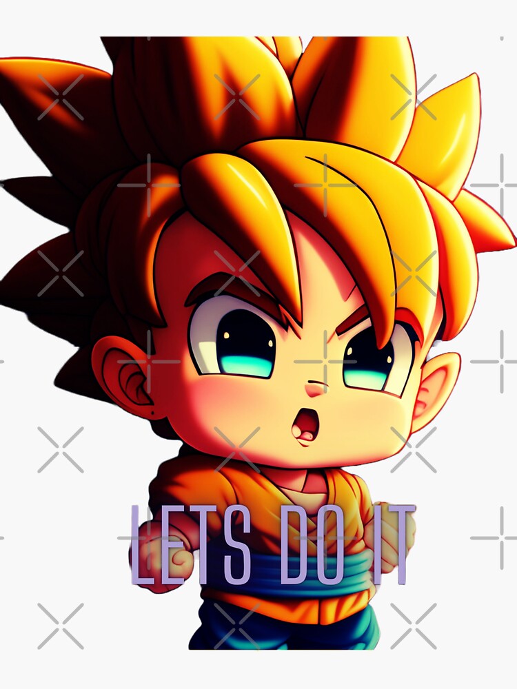 "baby goku chibi anime boy " Sticker for Sale by Uzumaki69 | Redbubble
