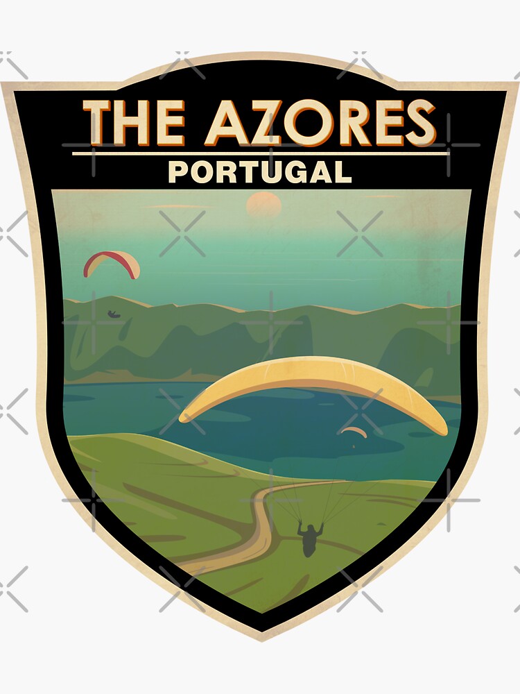"The Azores Portugal Travel Art Badge" Sticker for Sale by ...