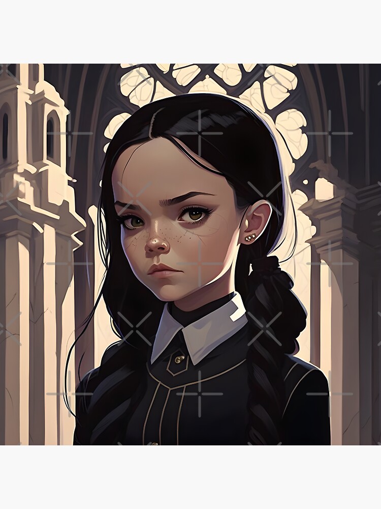 "Wednesday Addams, Ai-Generated Art, Netflix, Netflix Fun Art, Addams ...