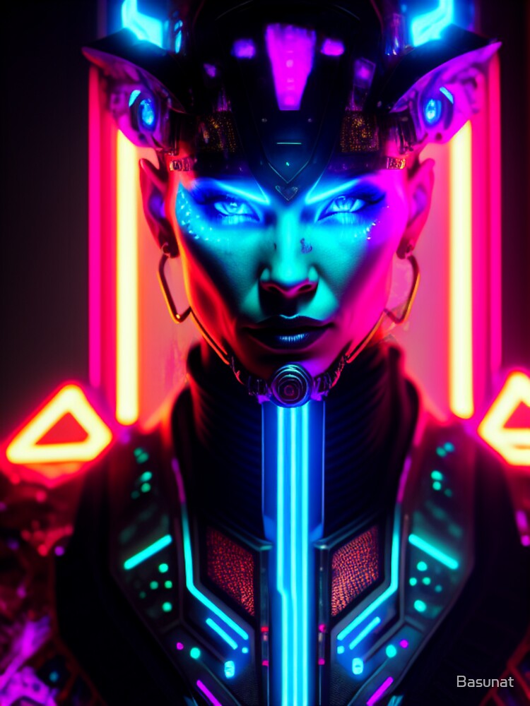 "Cyberpunk Hacker Girl" Sticker for Sale by Basunat | Redbubble