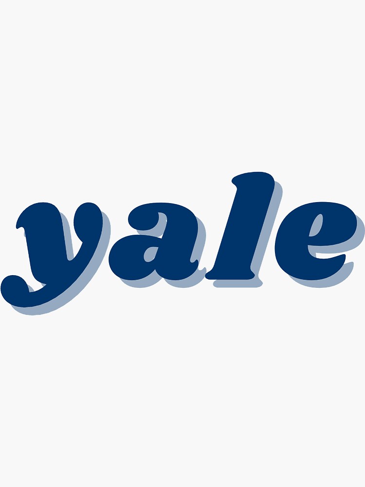 "Yale" Sticker for Sale by thecollegevibes | Redbubble