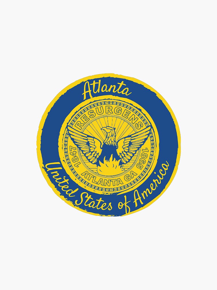 "Flag of Atlanta, Georgia, USA | Postage Stamp" Sticker for Sale by ...