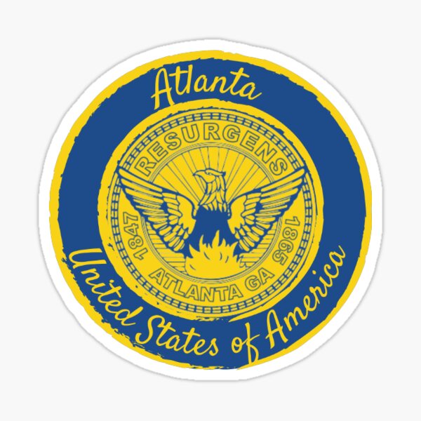 "Flag of Atlanta, Georgia, USA | Postage Stamp" Sticker for Sale by ...