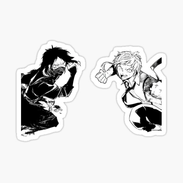 "shin soukoku bsd - atsushi and akutagawa - bungou stray dogs" Sticker ...