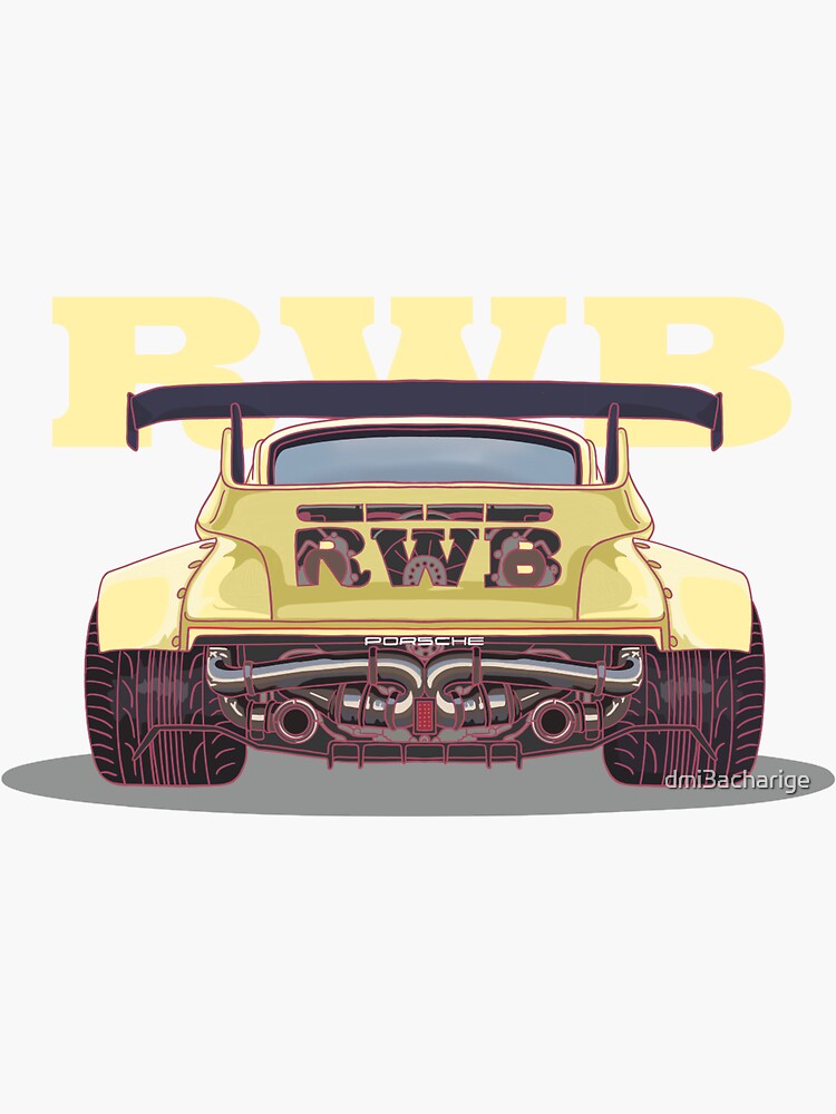 "WideBody RWB" Sticker for Sale by dmi3acharige | Redbubble