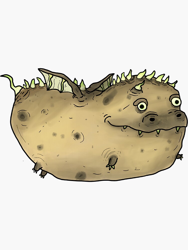 "Potato dragon" Sticker for Sale by Fhalldraw | Redbubble