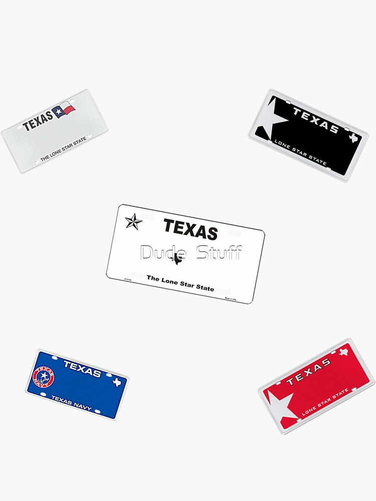 "Original Texas License plate Sticker pack pattern - Pink" Sticker for ...