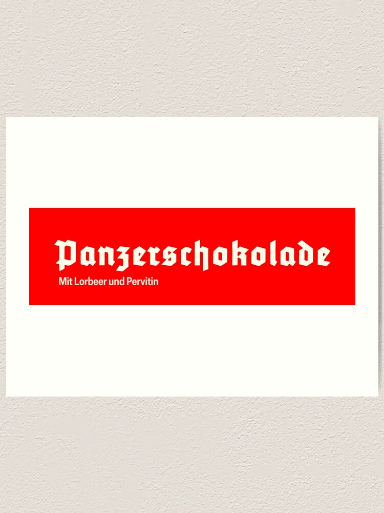 "Panzerschokolade" Art Print for Sale by metropol | Redbubble