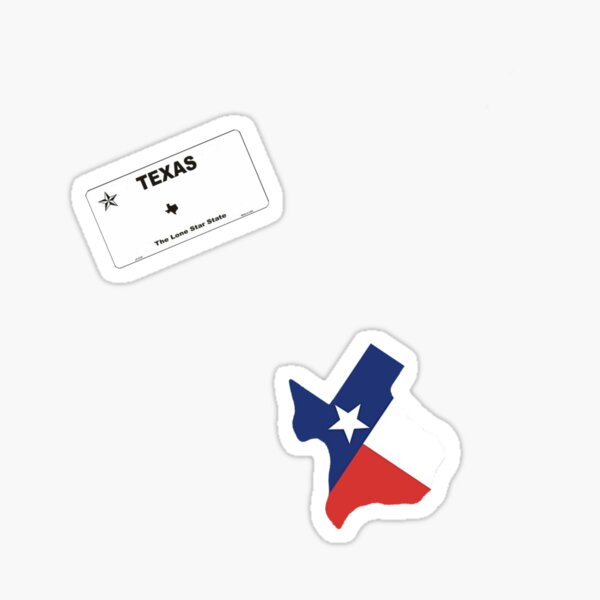 "Original Texas Flag State Outline Pattern and license plate Blue ...