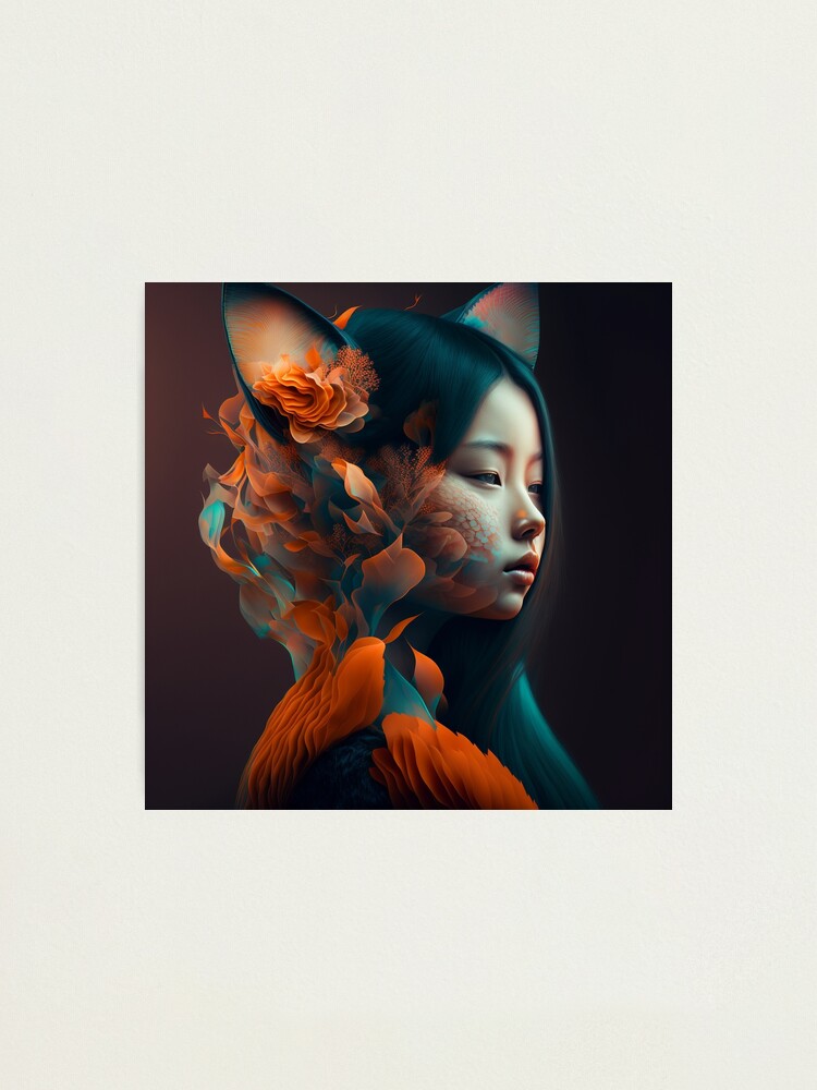 "Korean Beautiful fox girl, abstraction" Photographic Print for Sale by ...