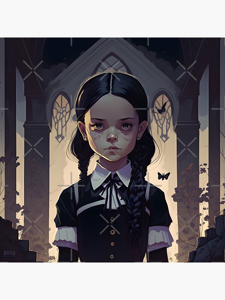 "Wednesday Addams, Ai-Generated Art, Netflix, Netflix Fun Art, Addams ...