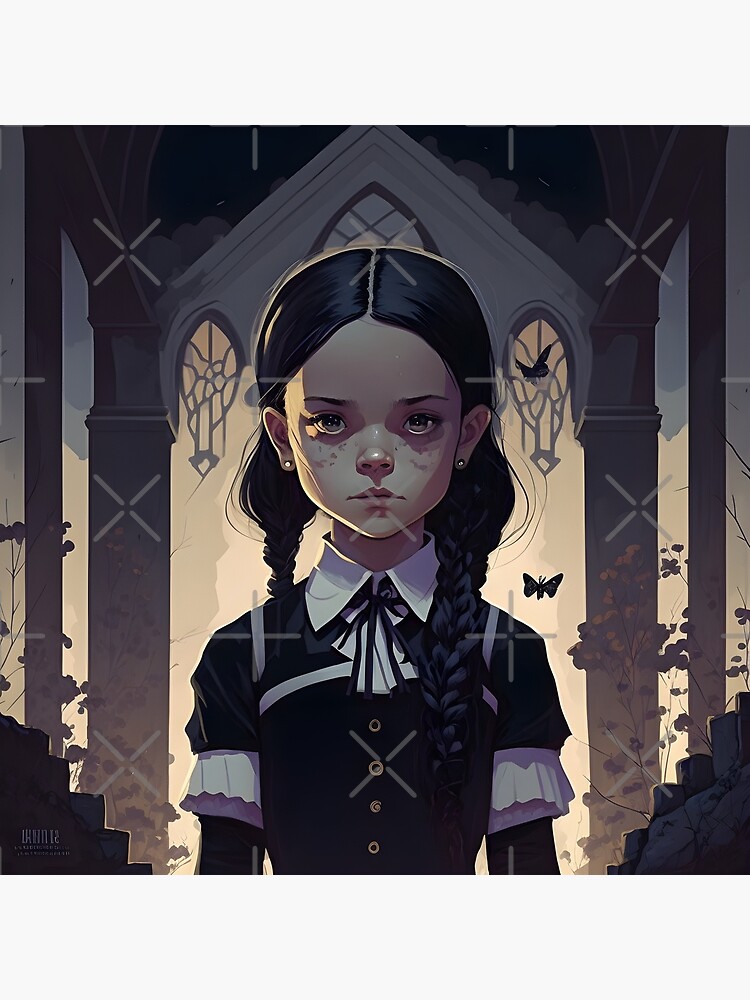 "Wednesday Addams, Ai-Generated Art, Netflix, Netflix Fun Art, Addams ...