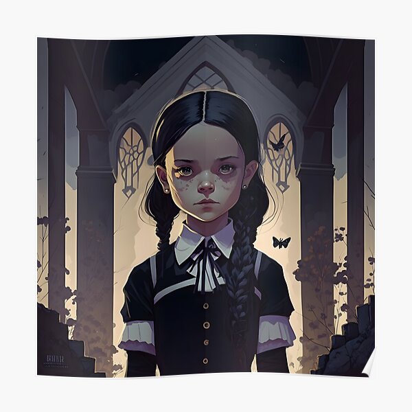 "Wednesday Addams, Ai-Generated Art, Netflix, Netflix Fun Art, Addams ...