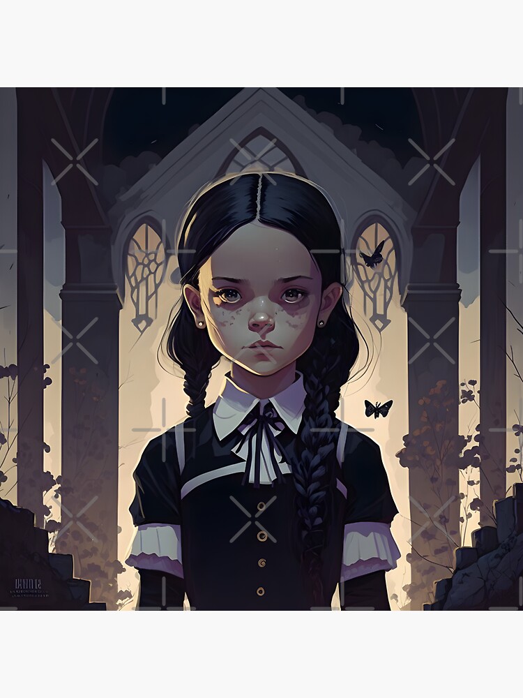"Wednesday Addams, Ai-Generated Art, Netflix, Netflix Fun Art, Addams ...
