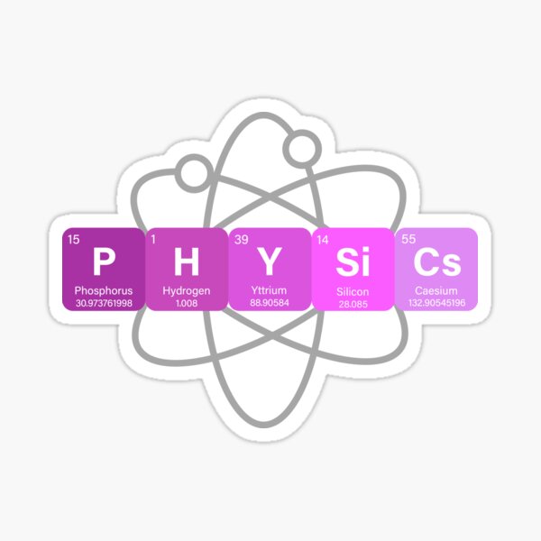 "Physics - Periodic Table Of Elements" Sticker for Sale by ...