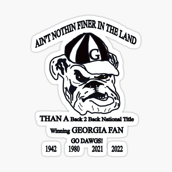 "UGA Back to Back Title" Sticker for Sale by TayLangDesigns | Redbubble