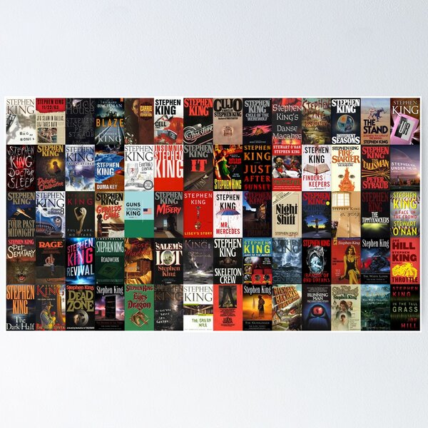 "Stephen King Book Cover Collage" Poster for Sale by LAUR0 | Redbubble