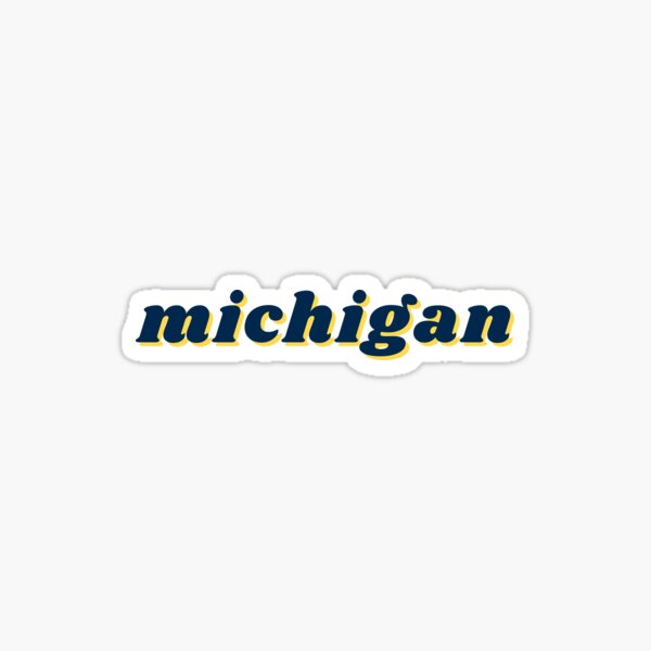 "Michigan" Sticker for Sale by the college vibes | Redbubble