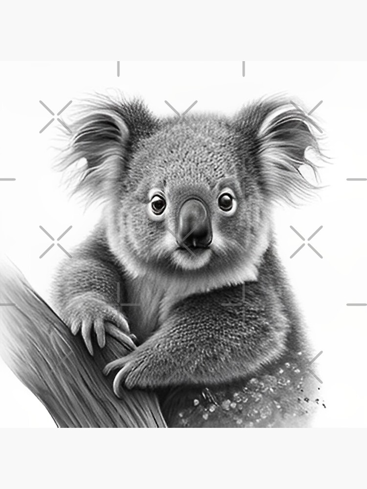 "Koala pencil drawing" Sticker for Sale by Pencil-Art | Redbubble