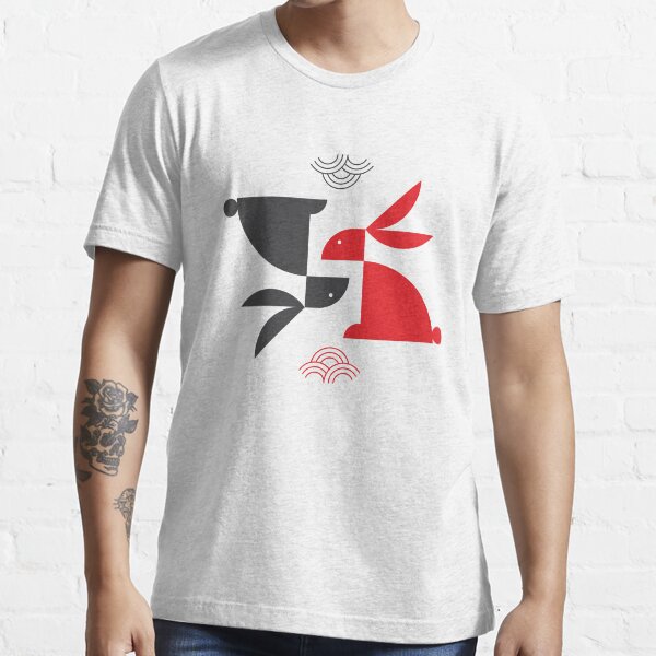 "Year of the Rabbit 2023 - Chinese New Year - Two Geometric Rabbits " T ...