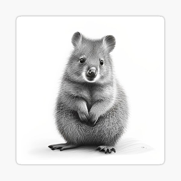 "Quokkas pencil drawing" Sticker for Sale by Pencil-Art | Redbubble