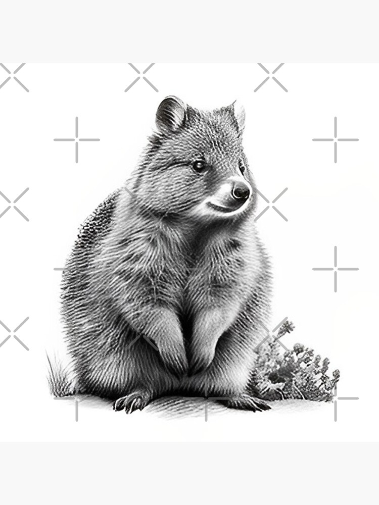 "Quokkas pencil drawing" Sticker for Sale by Pencil-Art | Redbubble