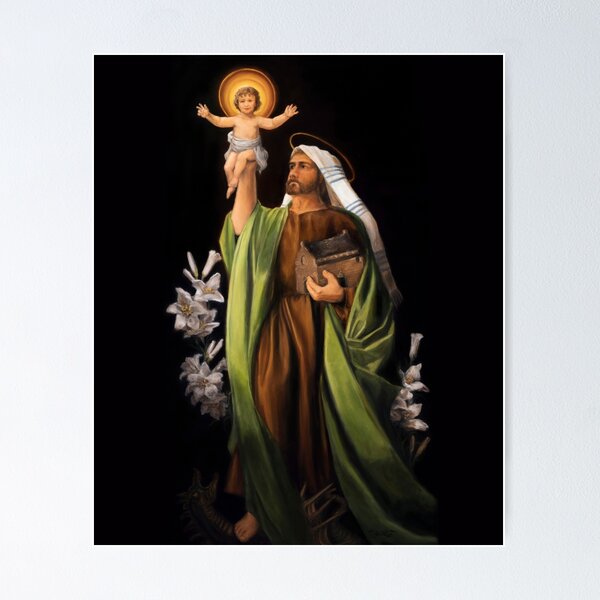 "Saint Joseph, Pillar of the Domestic Life, catholic art" Poster for ...