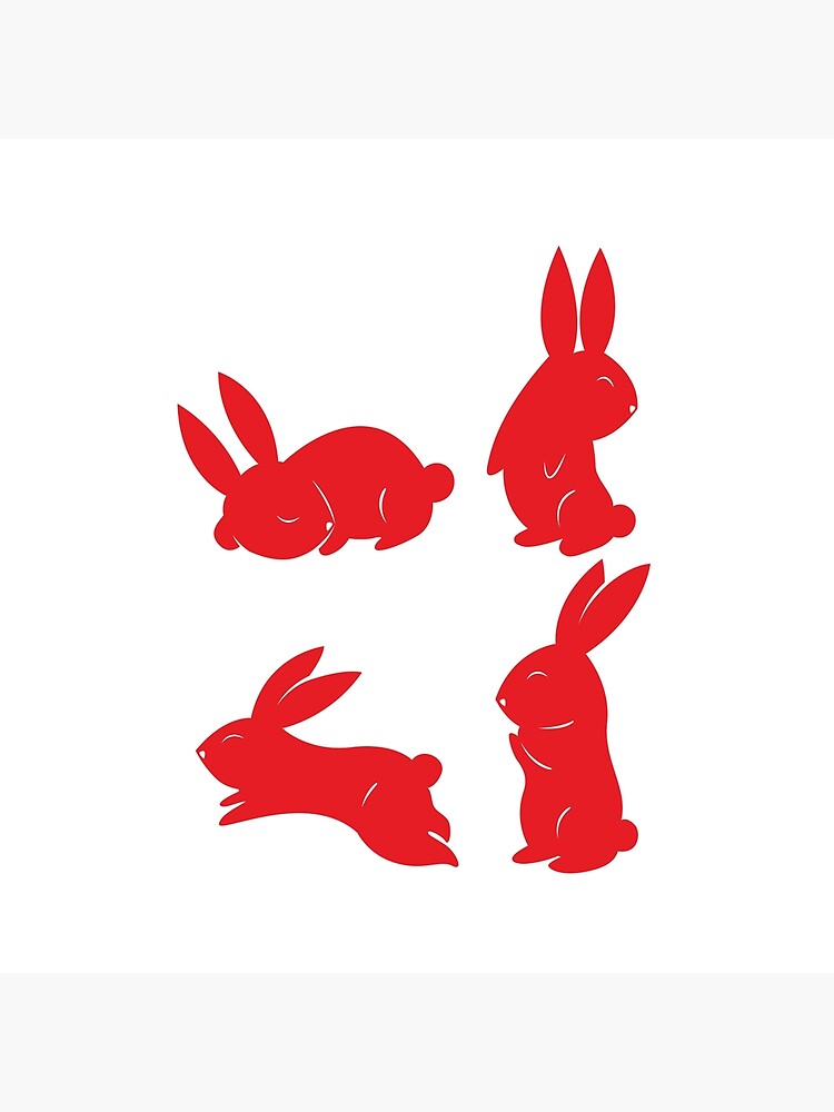 "Year of the Rabbit 2023 - Chinese New Year - Red Rabbits" Poster for ...