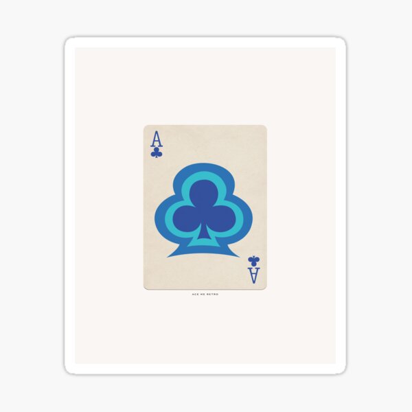 "ACE OF CLUBS - RETRO ACE PLAYING CARD ILLUSTRATION - VINTAGE POKER ...
