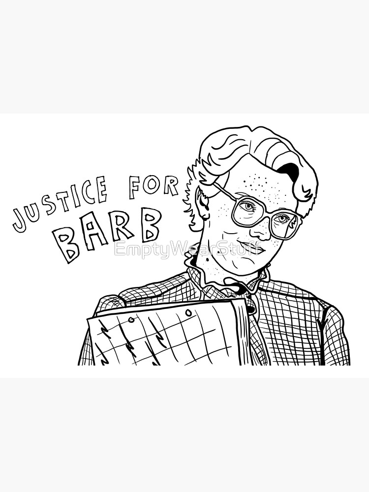 "JUSTICE FOR BARB (minimal)" Poster for Sale by EmptyWearStuff | Redbubble