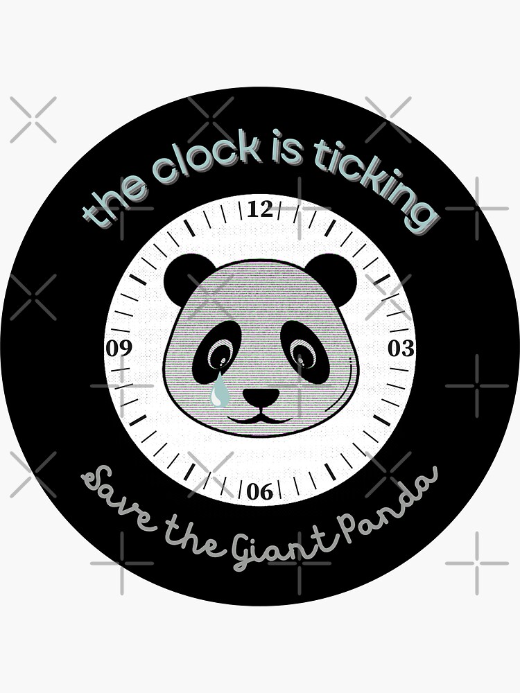 "Save The Panda The Clock is Ticking Mouse pad" Sticker for Sale by ...